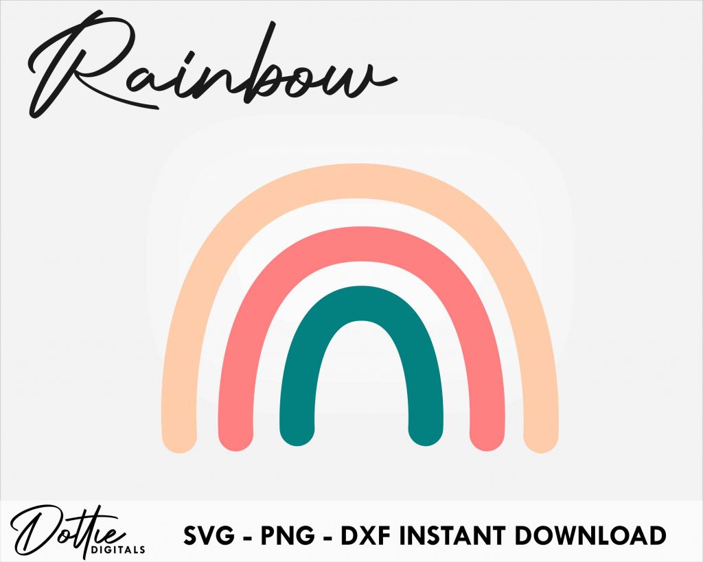 Dottie Digitals - Boho Rainbow SVG PNG DXF Summer Sun Weather Nursery ...