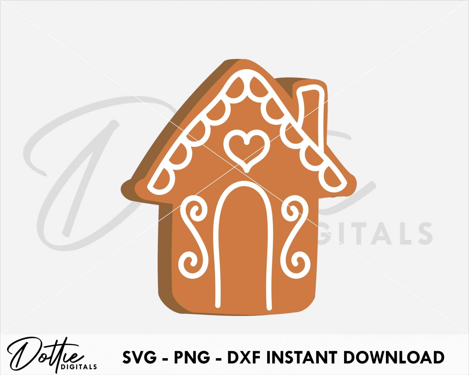 Dottie Digitals - Gingerbread House Cookie SVG PNG DXF Xmas Christmas ...