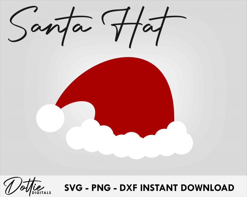 Dottie Digitals - Santa Hat SVG PNG DXF Merry Christmas Winter Festive ...