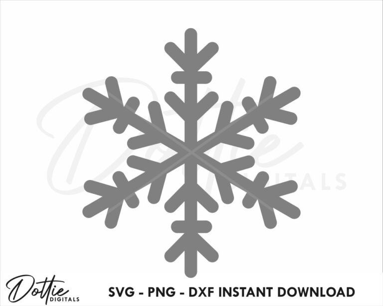 Winter Snowflake craft cutting SVG PNG vector file