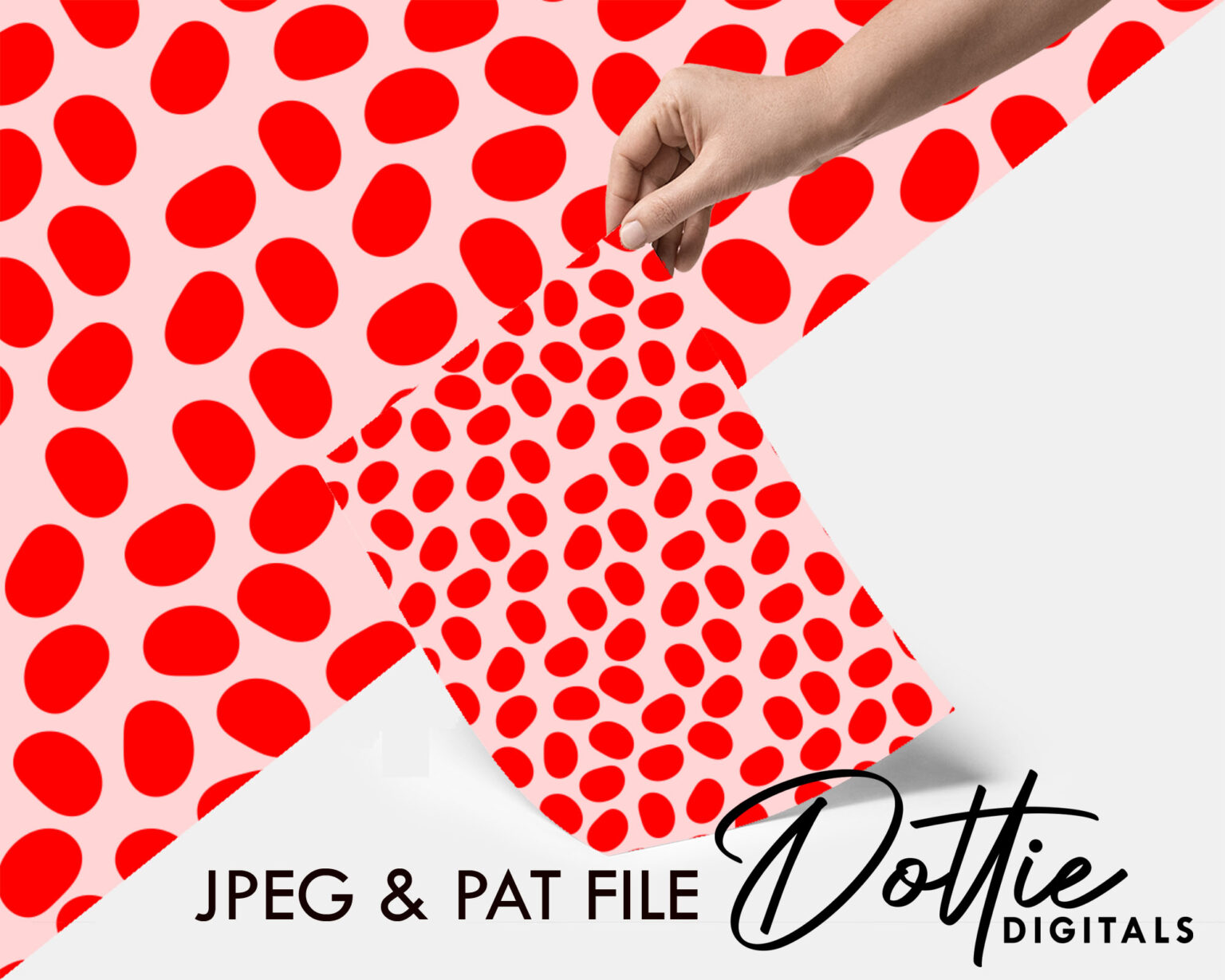 Dottie Digitals - Red Dots on Pink Repeat Pattern Download, Digital ...