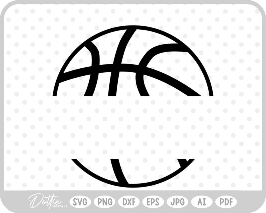 Dottie Digitals - Split Basketball SVG PNG DXF – Cricut Silhouette ...