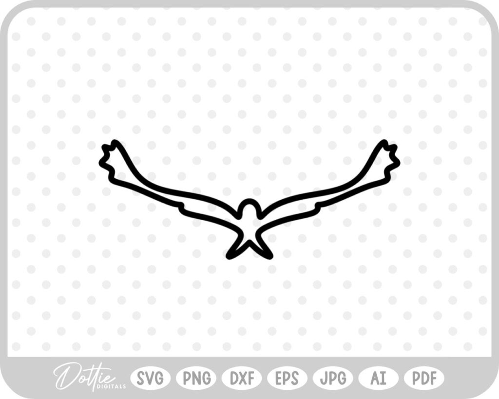 Dottie Digitals - Flying Eagle Hawk Outline SVG PNG DXF – Cricut ...