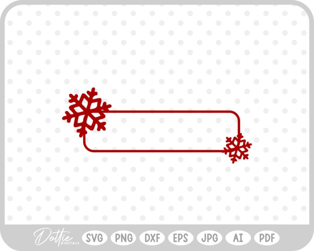 Dottie Digitals - Snowflake Rectangle Christmas Winter Frame Border ...